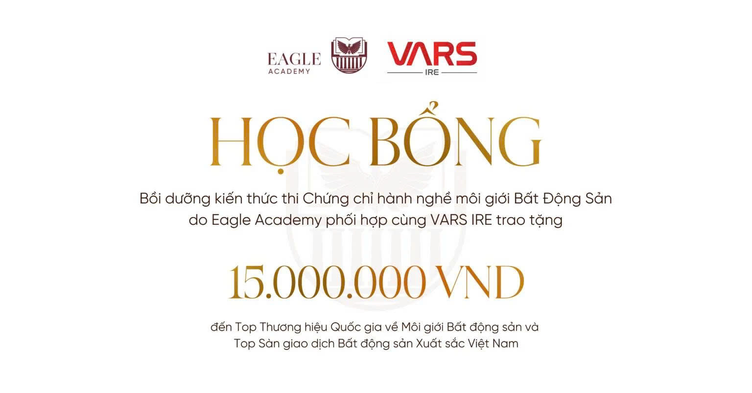 VARS IRE phối hợp cùng Eagle Academy trao tặng học bổng chuẩn hóa nghề môi giới tại Ngày hội Môi ...